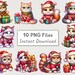 10 Christmas Cats Clipart Bundle, Cute Christmas Cat PNG, Animals PNG ...