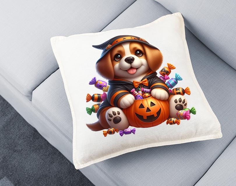 10 Halloween Dogs for Sublimation, Halloween Dogs Clipart, Watercolor ...