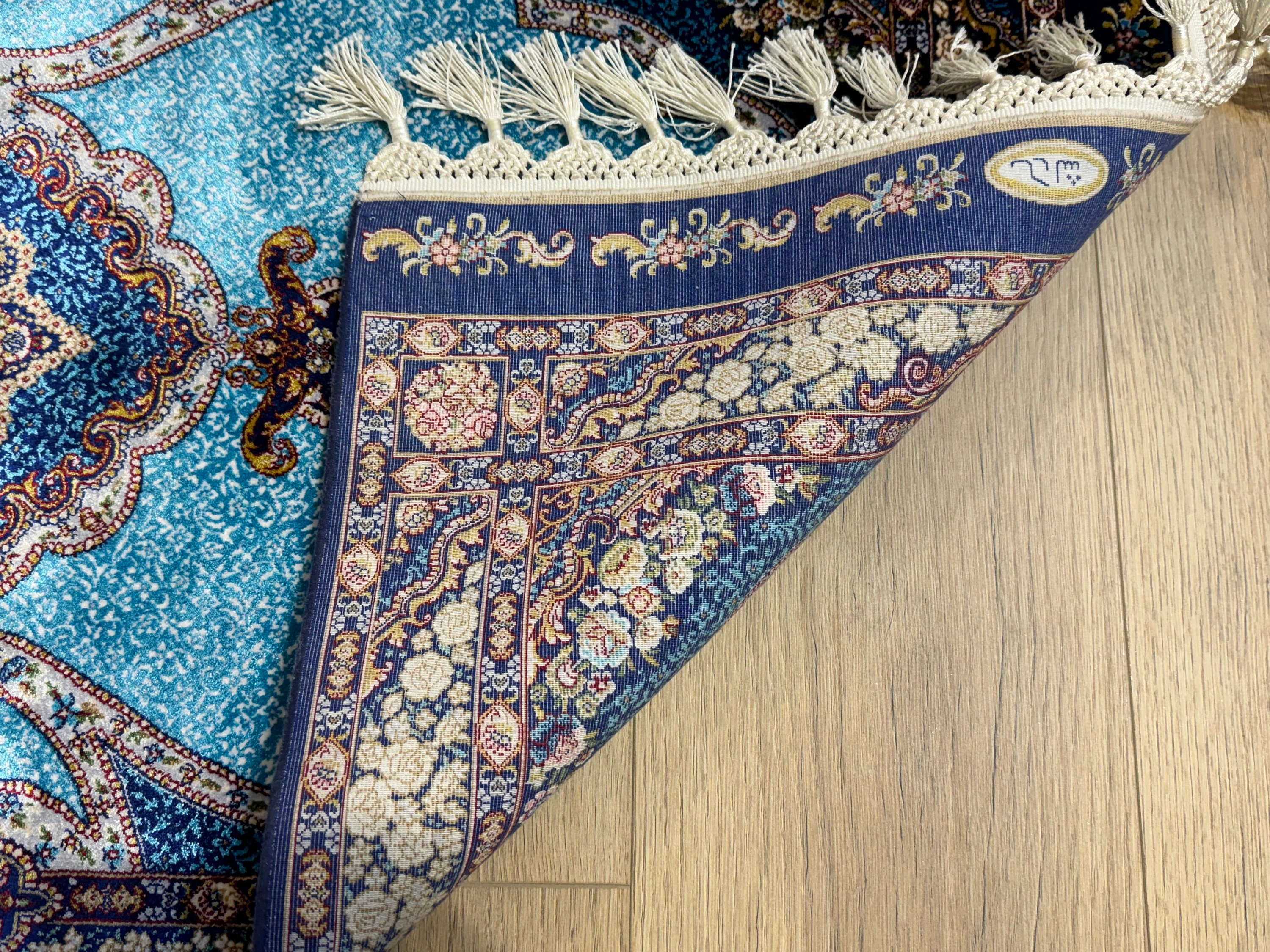 2x4 Blue Silk Rug, Oriental Blue Rug, Housewarming Gift, 2x4 Silk ...