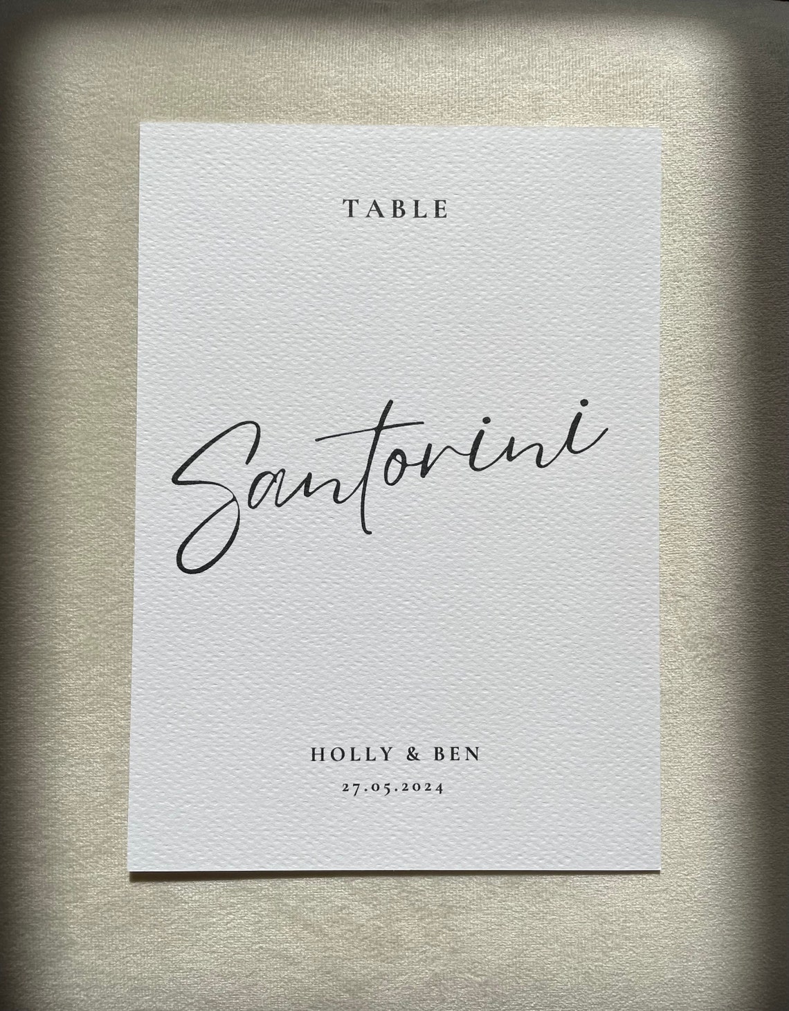 Table Names, Table Name Card, Table Numbers, Wedding Table Names, Table ...