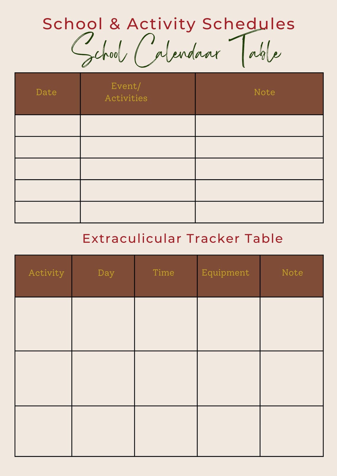 Parents Planner Printable V.1, Family Organizer PDF, Daily & Weekly ...