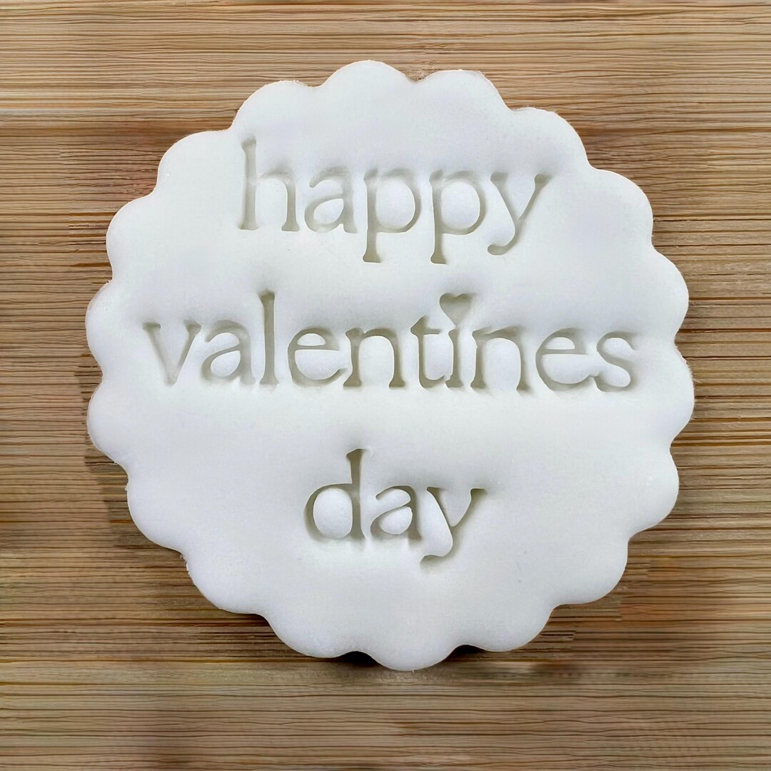 Happy Valentines Day Cookie Stamp, Fondant Embosser Stencil, for M&S ...