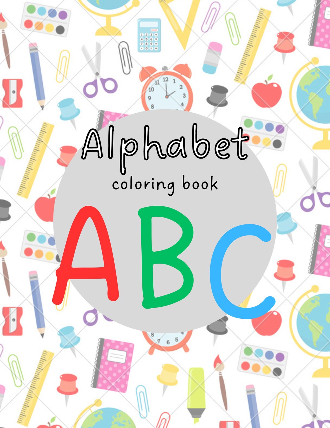 Alphabet Coloring Book I Elementary Book I Downloadable I Printable I A ...
