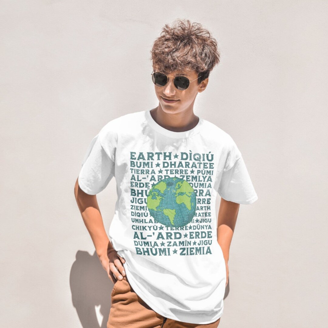 Earth Languages Shirt, Earth Day Shirt, Protect Our Planet ...