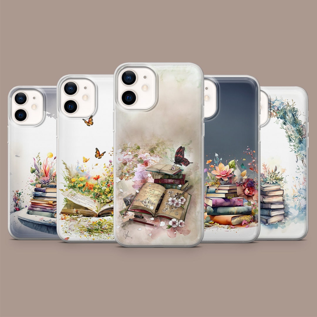 Cute Books Phone Case Bookish Cover for iPhone 15pro, 14, 13, 12, 11 ...
