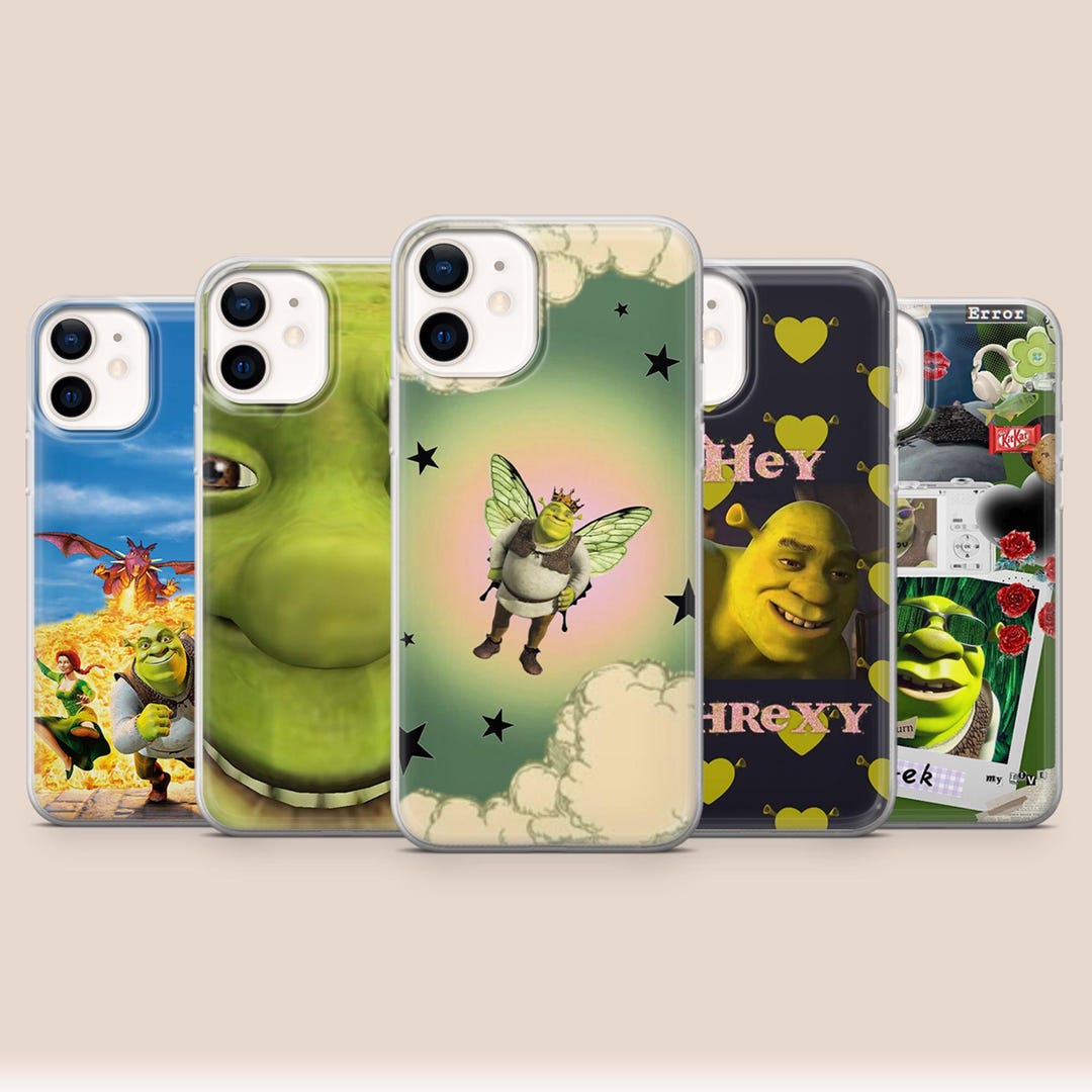 Funny Shrek Phone Case Cringe Shrek Collage Cover for iPhone 16E, 15 ...