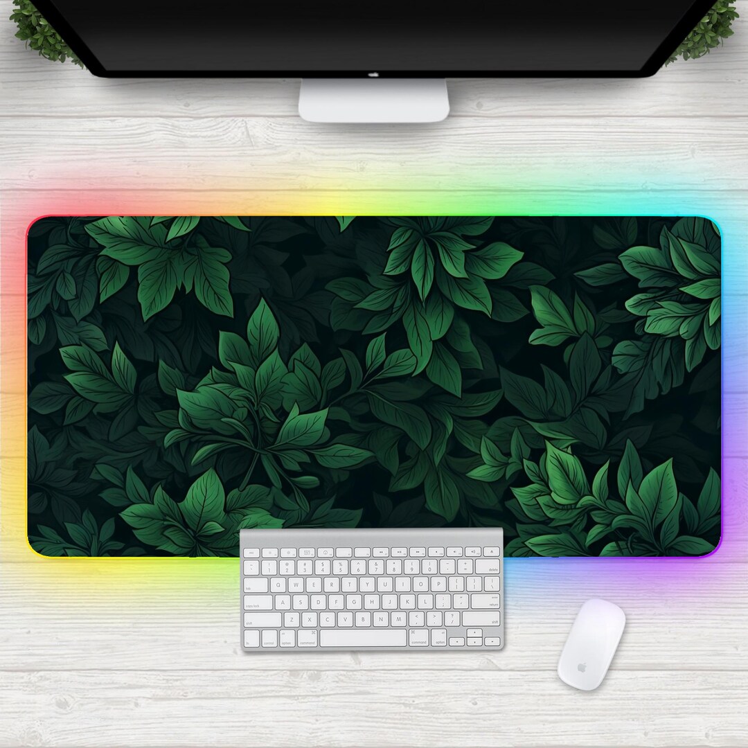 LED Dark Green Desk Mat / Green Mouse Pad / XXL Gaming Mouse Pad Green ...