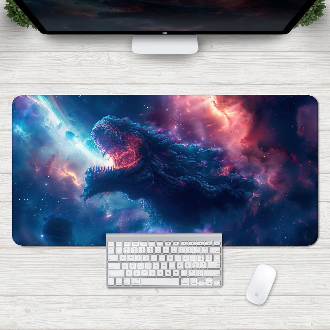 Galaxy Kaiju Desk Mat / XXL Gaming Mouse Pad Space Monster Mouse Pad ...