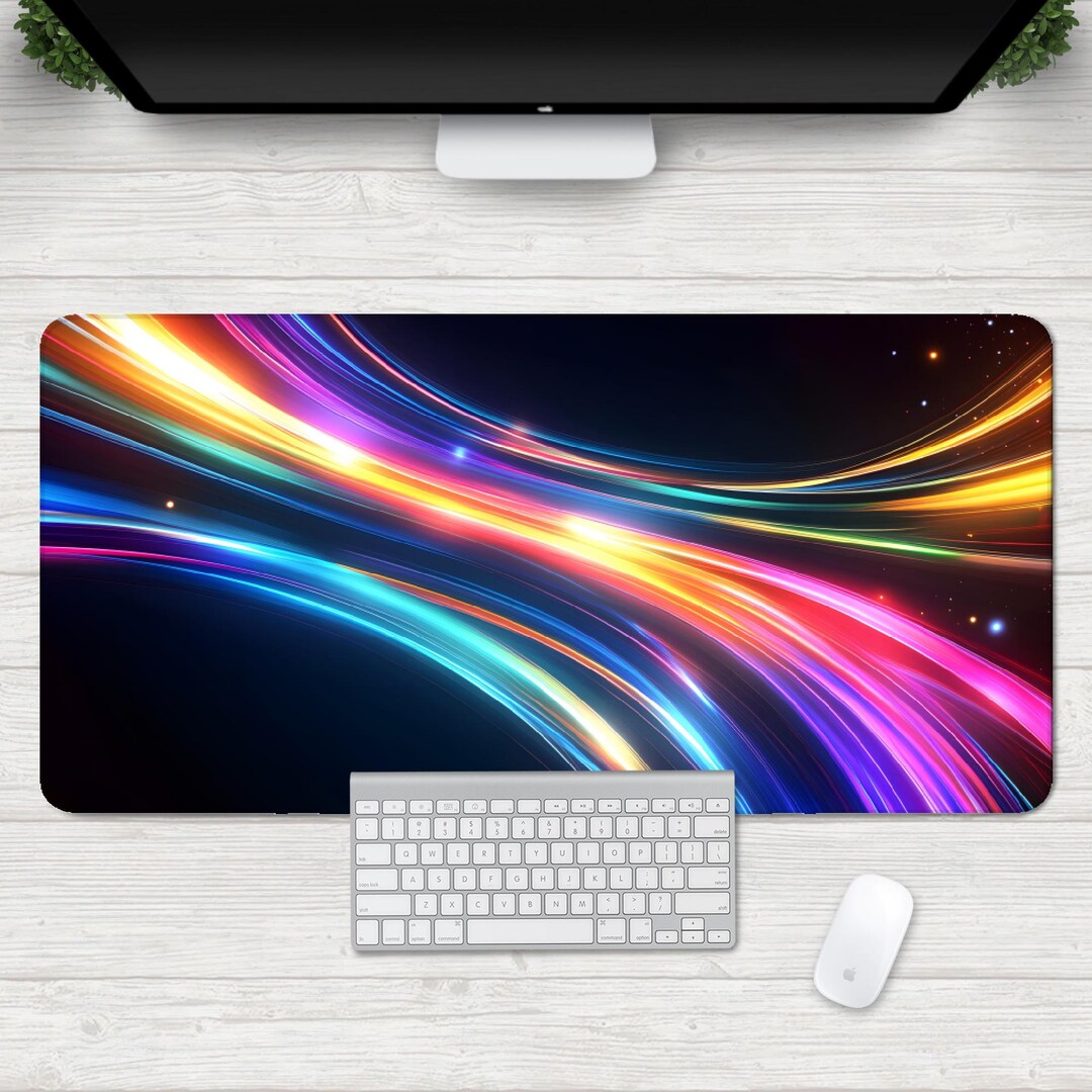 Colorful Desk Mat / XXL Gaming Mouse Pad Rainbow Color Space Mouse Pad ...