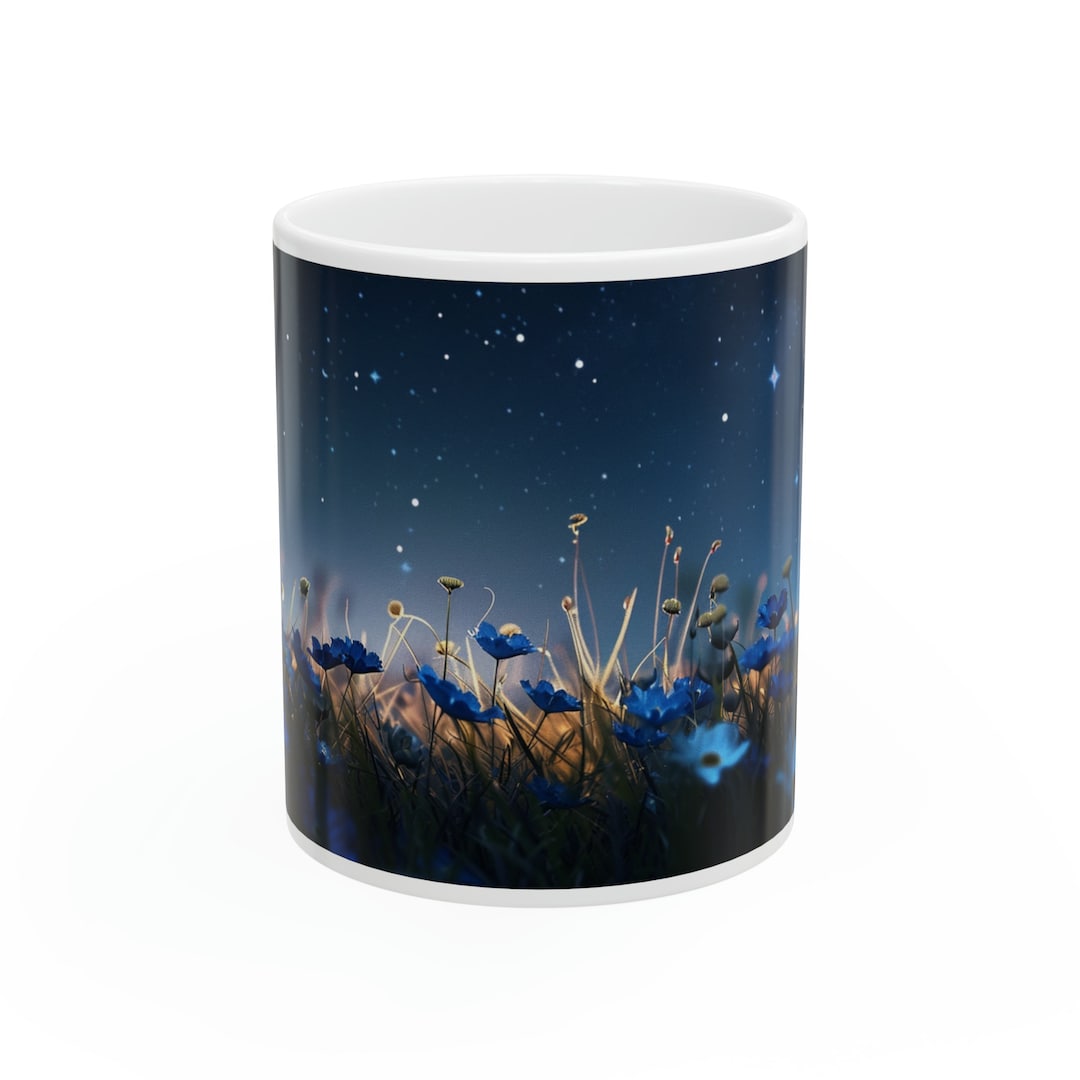 Beautiful Wildflower Nighttime Mug for the Perfect Occasion. Great Gift ...