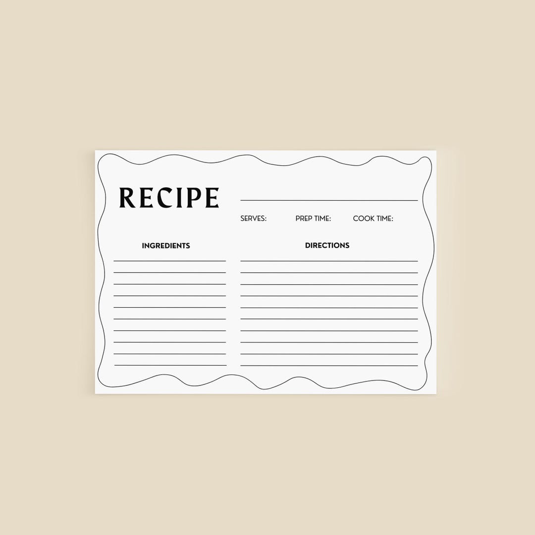 EDITABLE Recipe Card Template, Cute Recipe Card, Digital Recipe Card ...