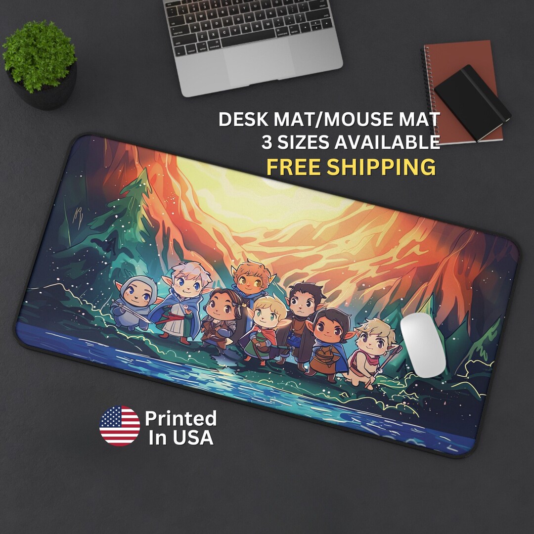 Fantasy Adventure Play Mat, RPG Character Desk Mat, Colorful Mouse Pad ...