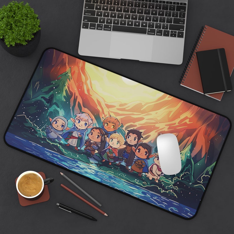 Fantasy Adventure Play Mat, RPG Character Desk Mat, Colorful Mouse Pad ...