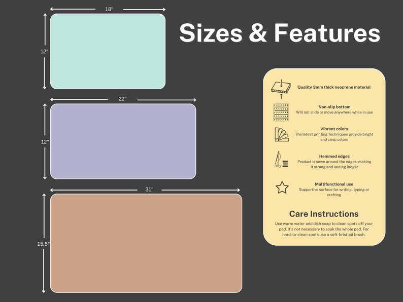 Fantasy Adventure Play Mat, RPG Character Desk Mat, Colorful Mouse Pad ...