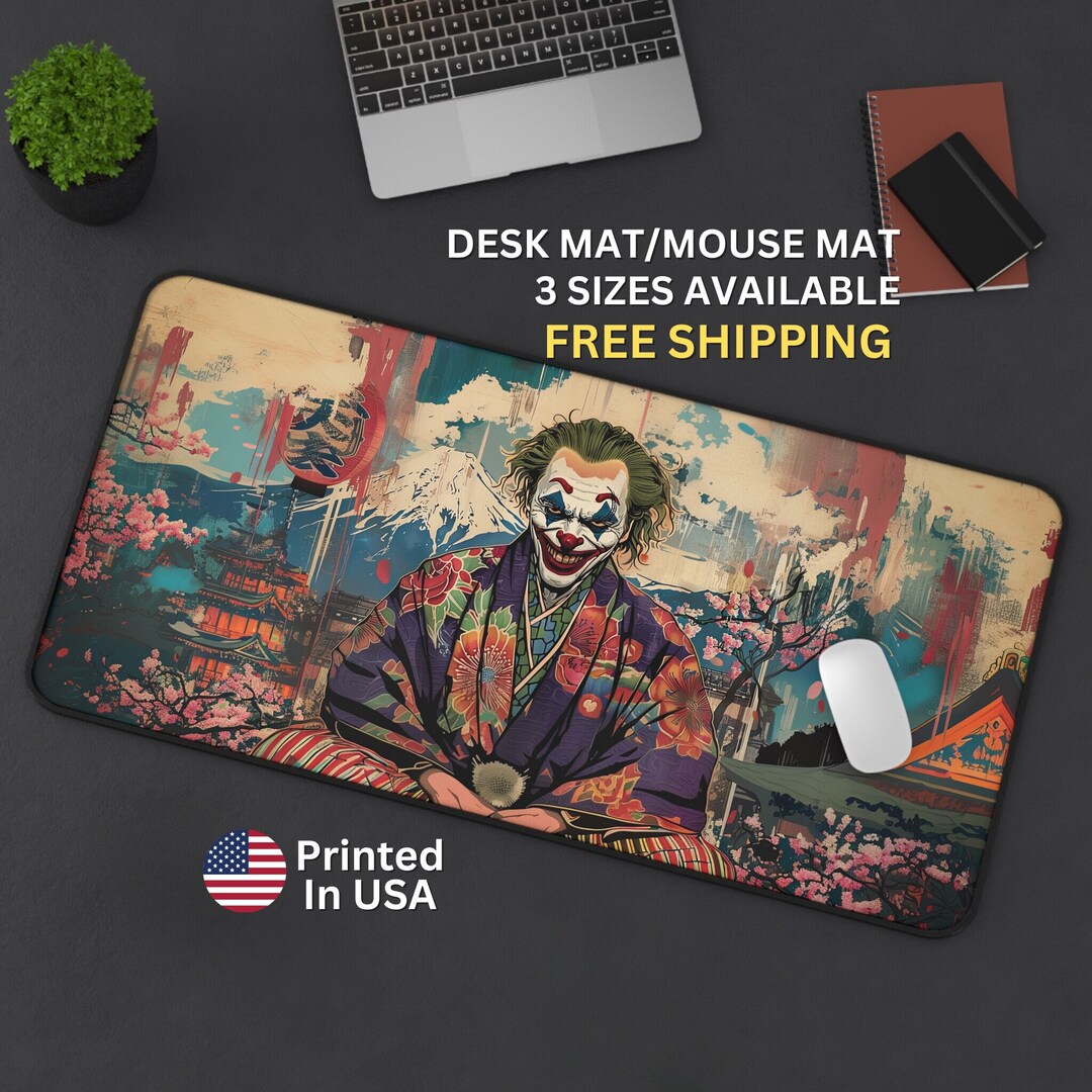 Japanese Art Joker Desk Mat, Pop Culture Mouse Pad, Large Gaming ...