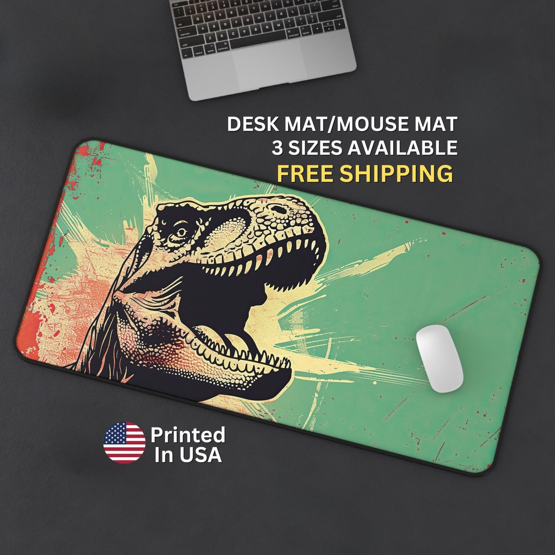 Dinosaur Desk Mat, T-rex Mouse Pad, Cool Office Decor, Unique Desk ...
