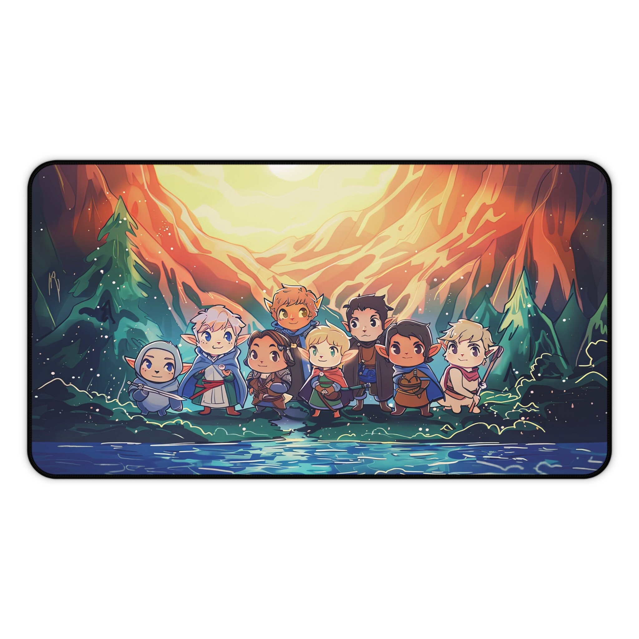 Fantasy Adventure Play Mat, RPG Character Desk Mat, Colorful Mouse Pad ...