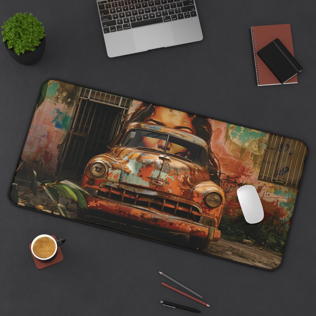 Rustic Charm Vintage Car Desk Mat Explore Timeless Elegance With a ...
