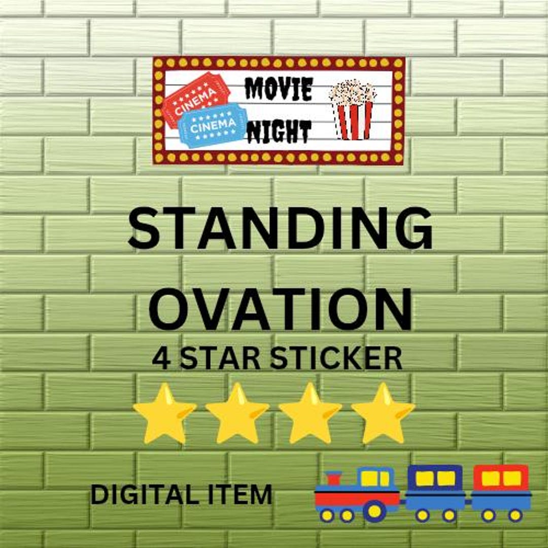 Standing Ovation 4 Star Sticker - Etsy