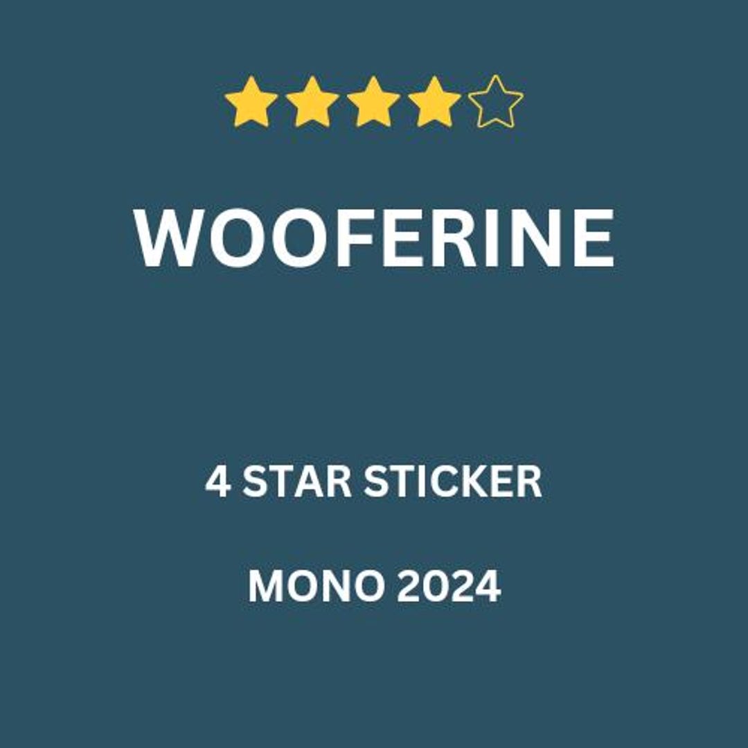Wooferine 4 Star Sticker - Etsy
