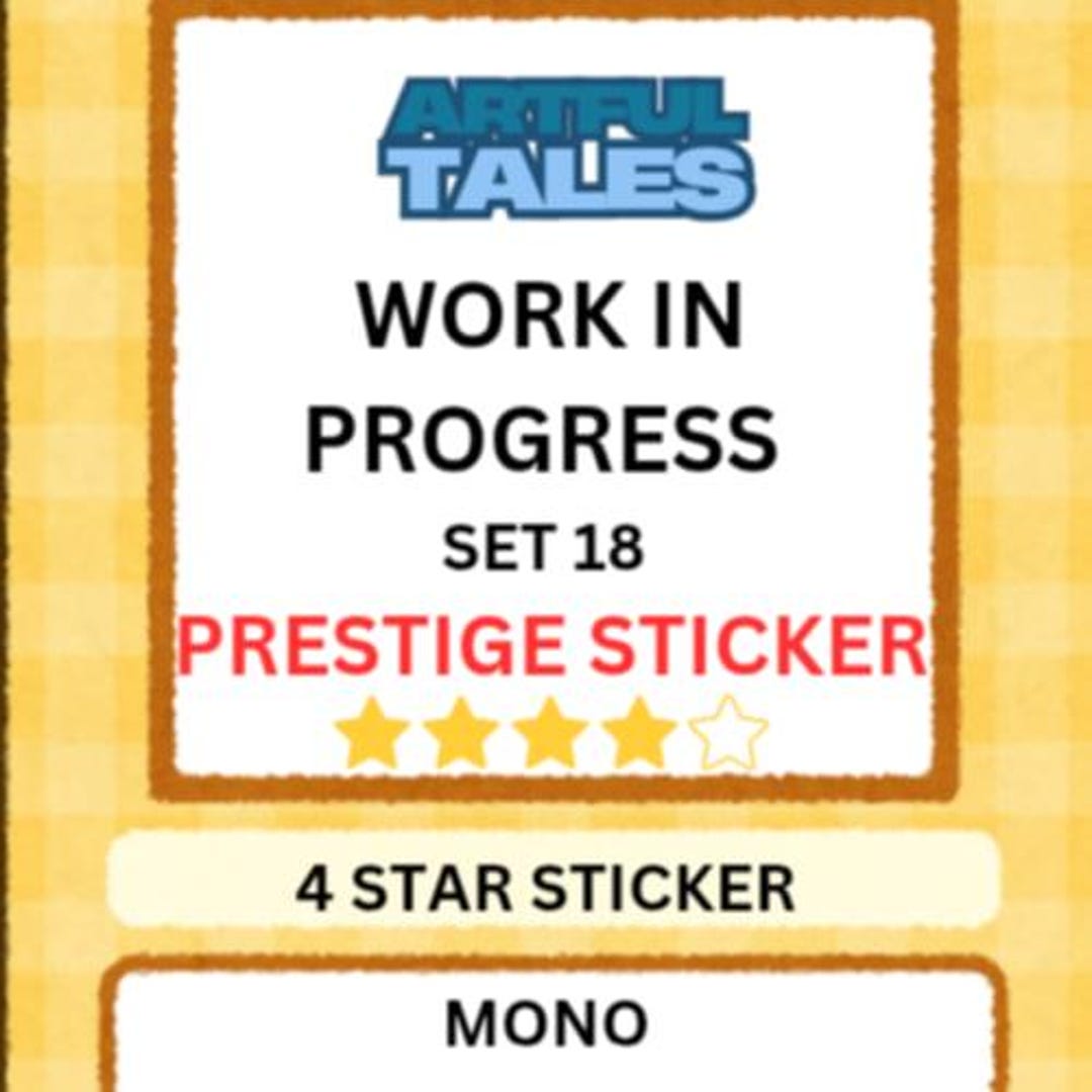 Work in Progress 4 Star Sticker Prestige (set 18) - Etsy