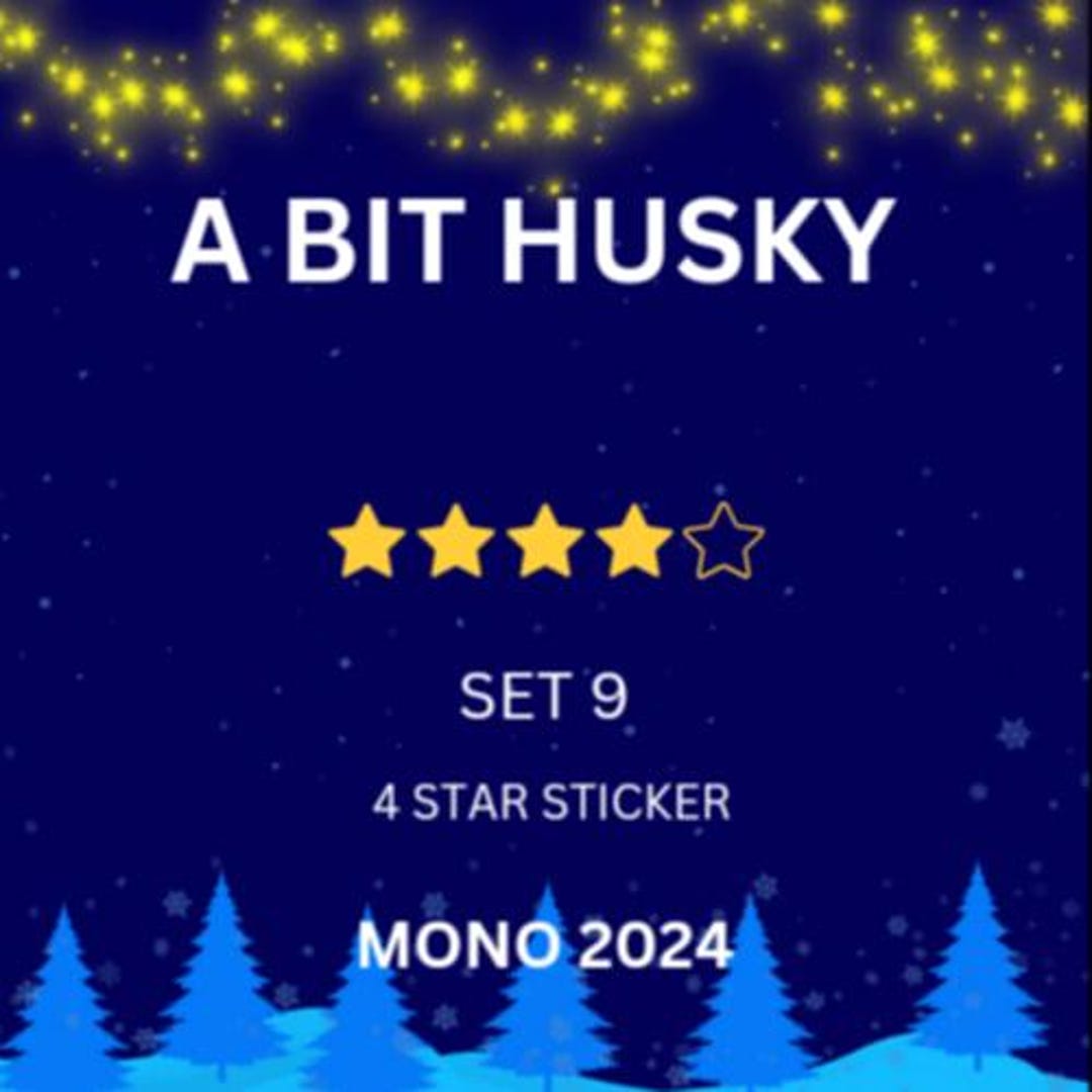 A Bit Husky 4 Star Sticker set 9 - Etsy