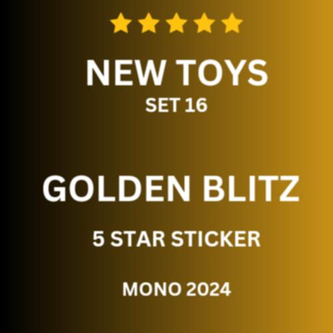 New Toys 5 Star Golden Blitz Sticker set 16 - Etsy