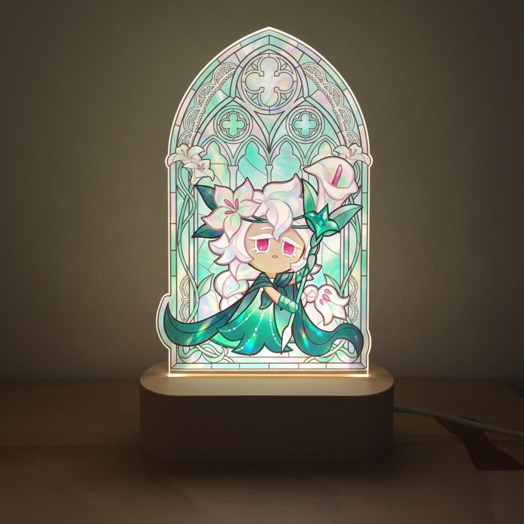 White Lily Cookie Night Light, Cookie Run Charms Gift for Gamers ...
