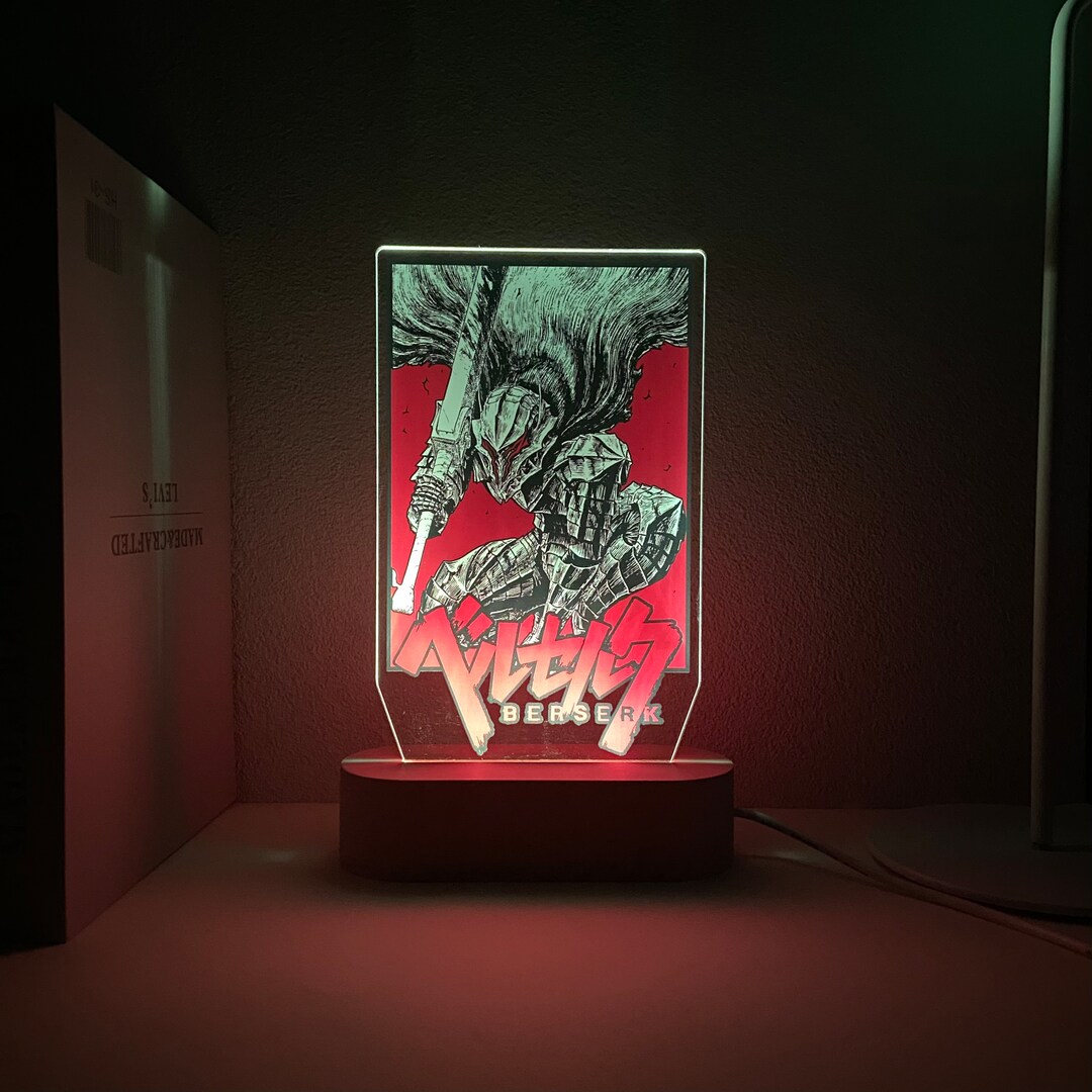 Berserk Guts Night Light, Gift for Gamers, Christmas Gift, Colors ...