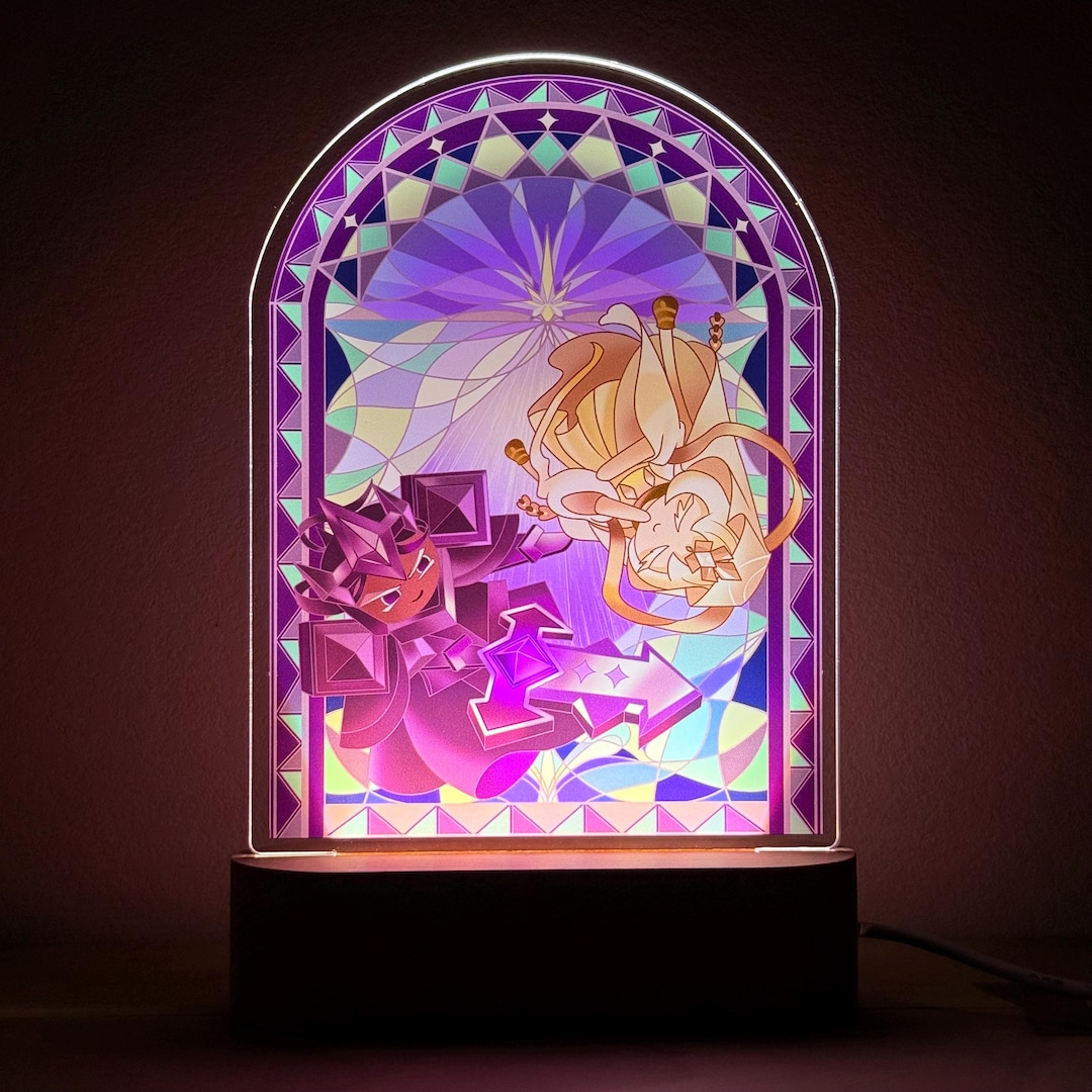 Dark Cacao Cookie & Mystic Flour Cookie Night Light, Cookierun Charms ...