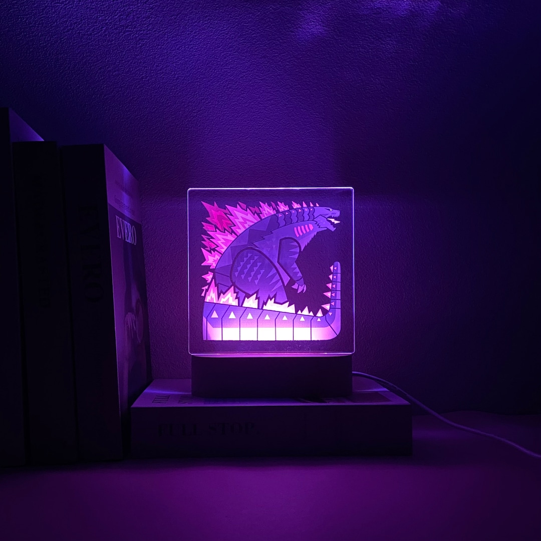 Kaiju Monster King Night Light, Gift for Gamers, Christmas Gift, Colors ...