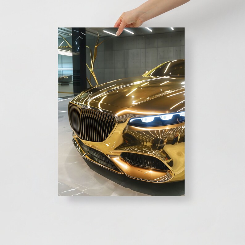 Golden Maybach Concept Design ACP - Poster - Etsy