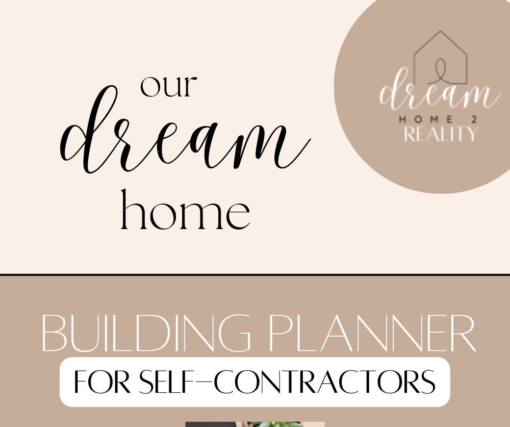 The Ultimate House Building Planner for Self-contractors - Etsy
