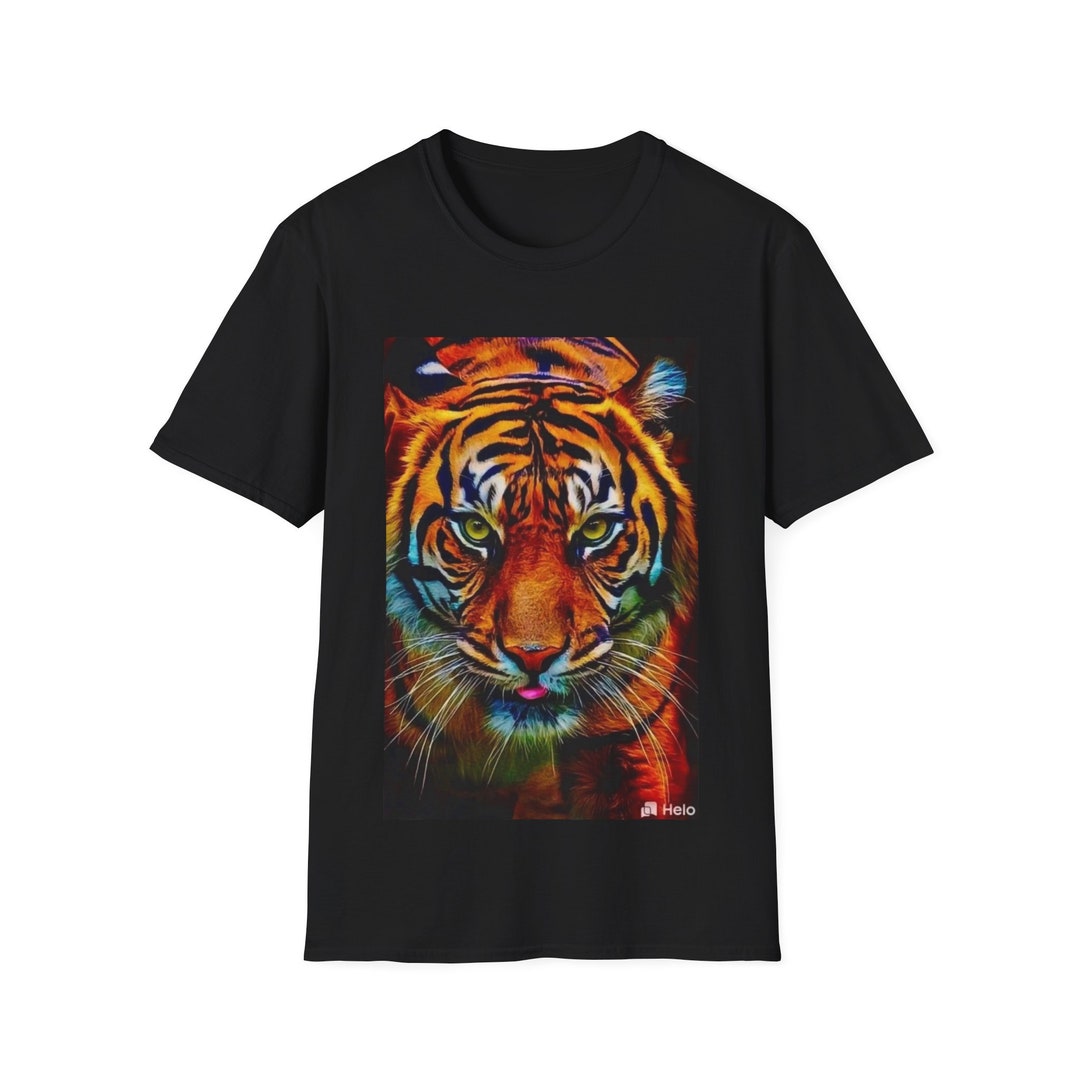 Unisex Softstyle T-shirt.artwork Tiger.angry Tiger.exotic Tiger.exxon ...