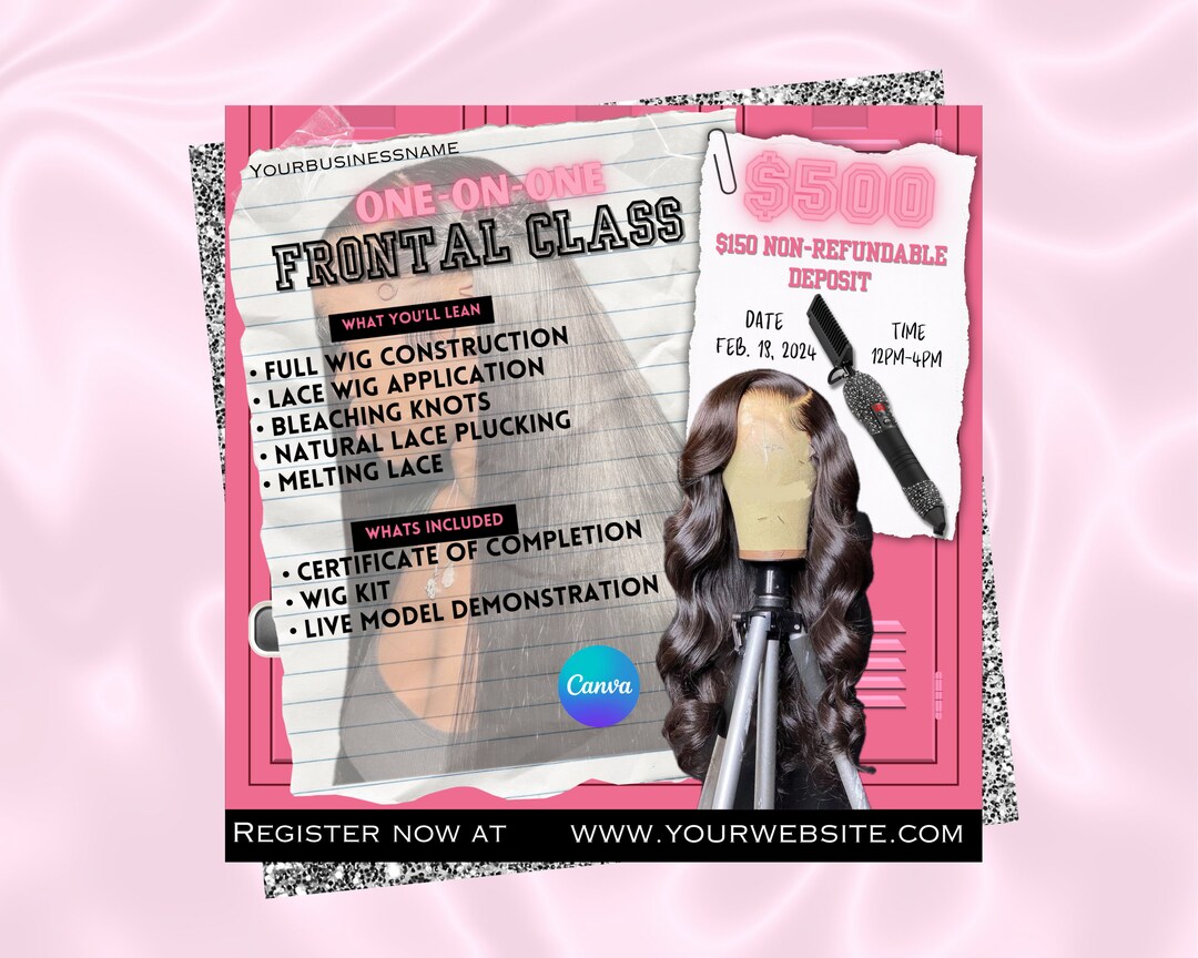 Lace Class Flyer, Course Flyer, Luxury DIY Social Media Flyer, Master ...
