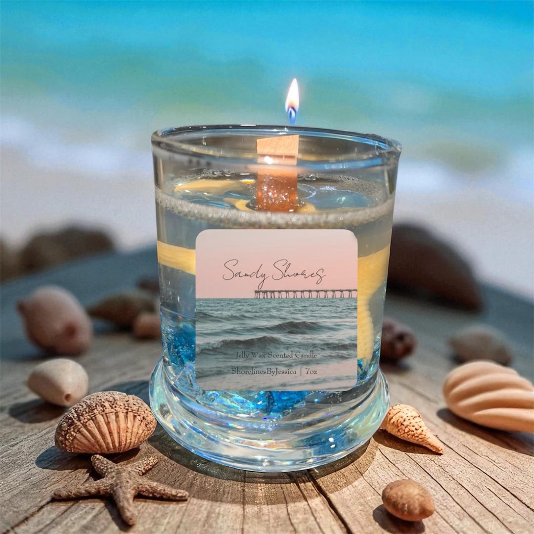 Scented Jelly Wax Beachy Candles - Etsy