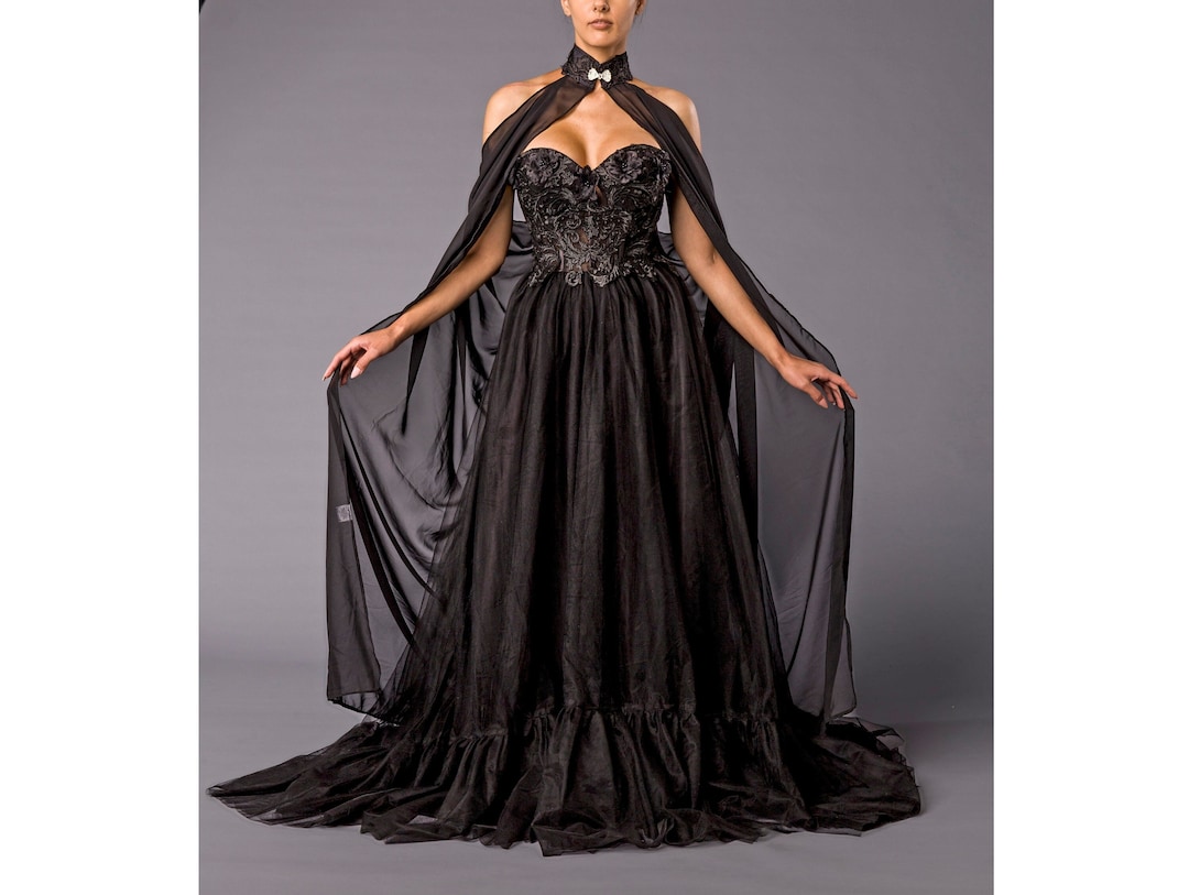 Dark Fairy Prom Dress, Gothic Wedding, Ball Gown, Gothic Prom Dress ...