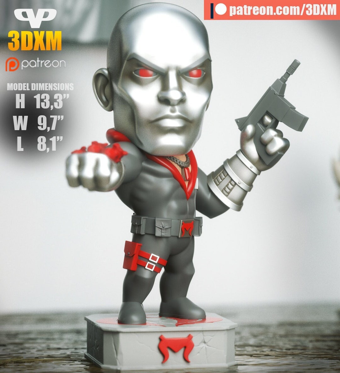 Chibi STL Destro Chibi / 3D Miniature for Collectors, Display Cases ...