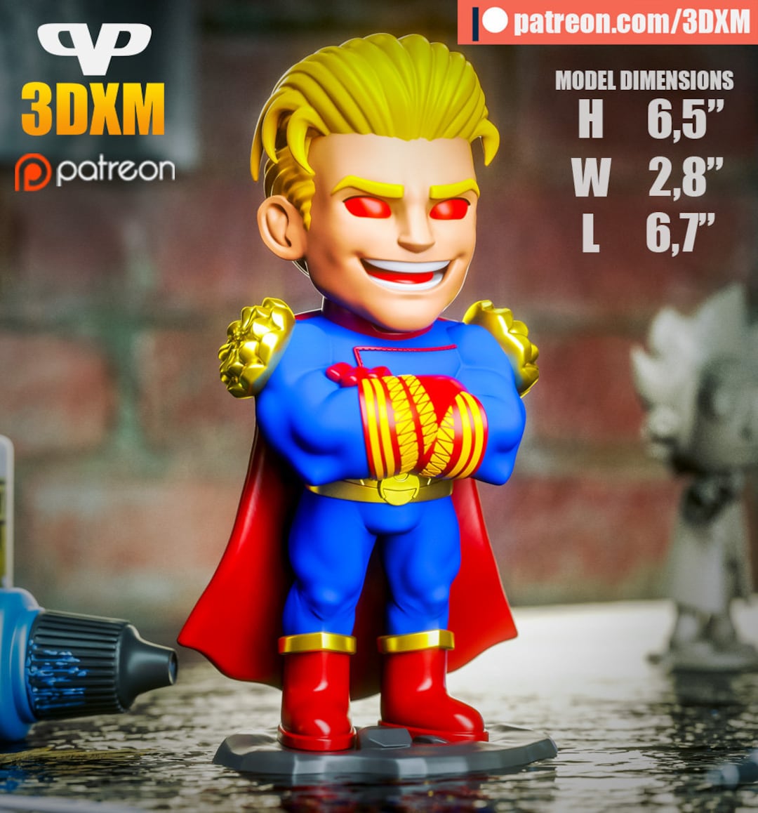 Chibi STL Homelander Chibi / 3D Miniature for Collectors, Display Cases ...
