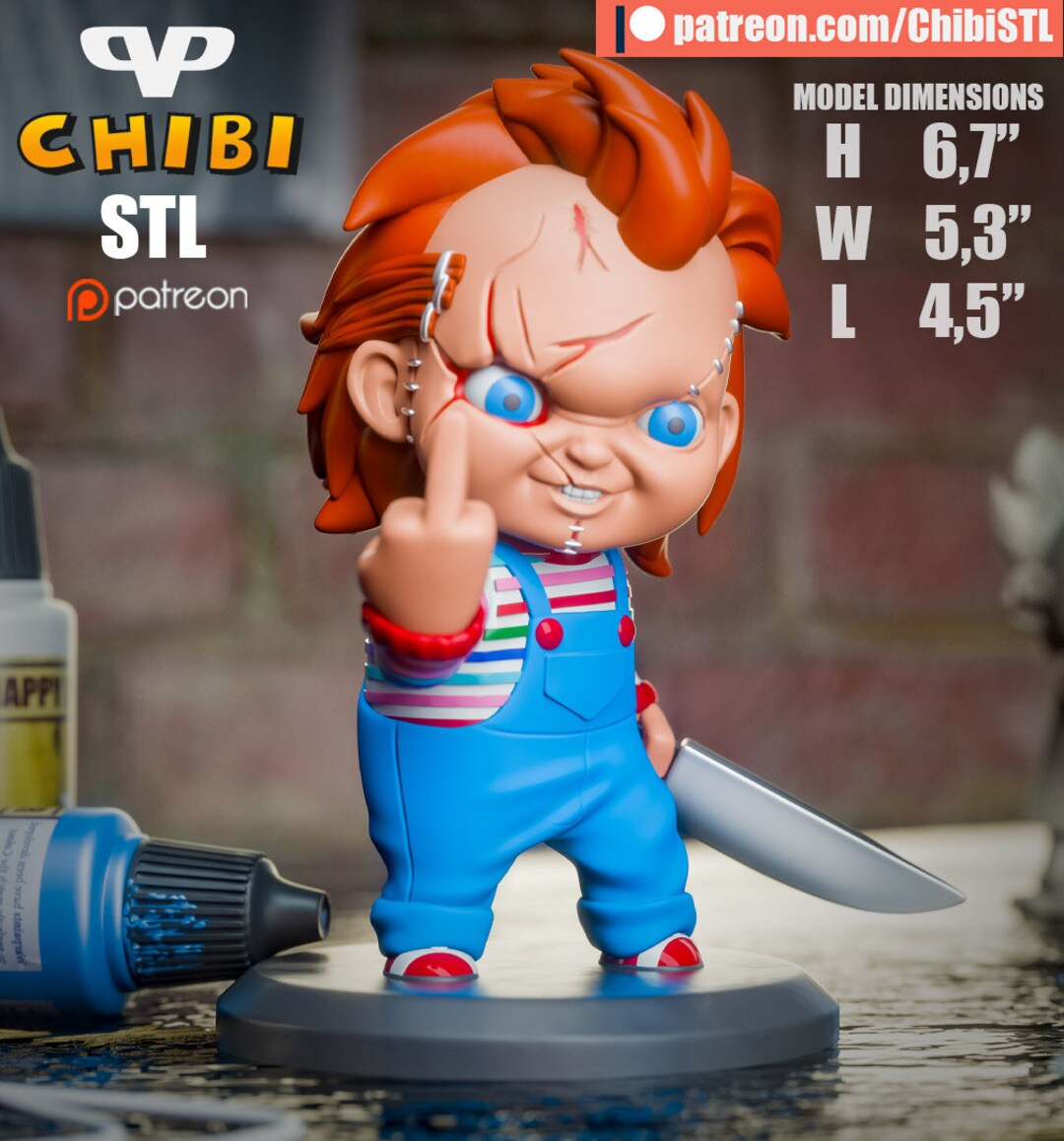 Chibi STL Chucky Chibi / 3D Miniature for Collectors, Showcase, Fans ...