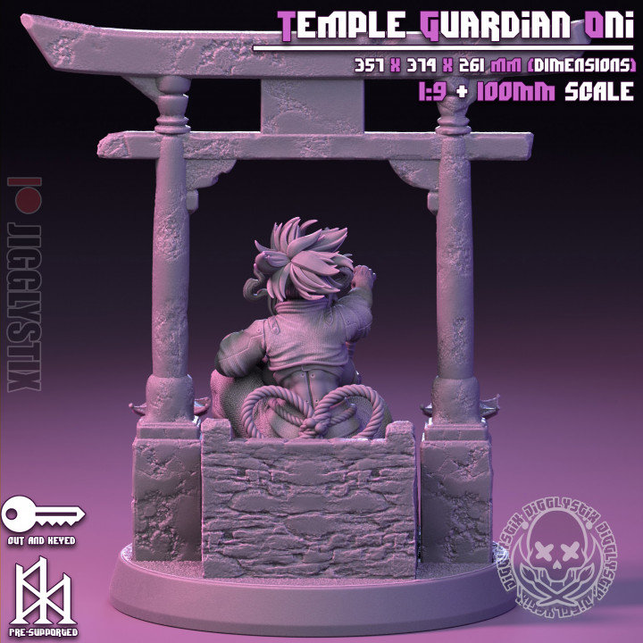 Jigglystix Temple Guard Oni / 3D Miniature for Wargaming and Tabletop ...