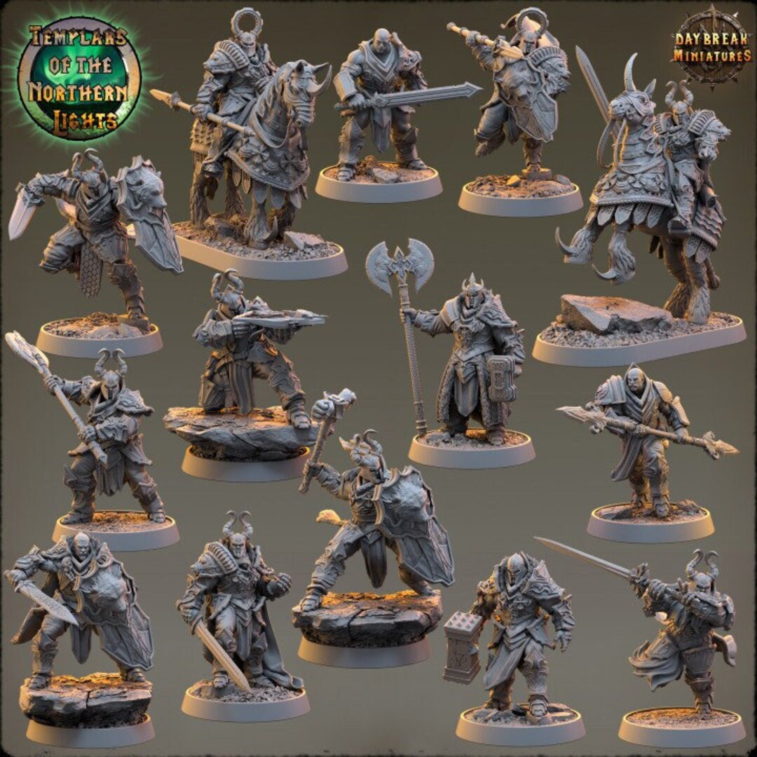 Daybreak Miniatures templars of the Northern Lights Pack Part 1 / 3D ...