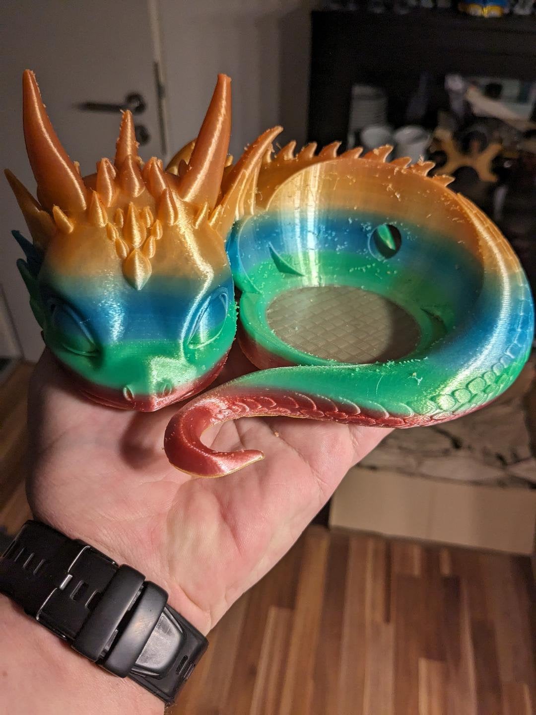 Alima Unique Designs Lying Baby Dragon Speaker Holder / 3D Printed ...