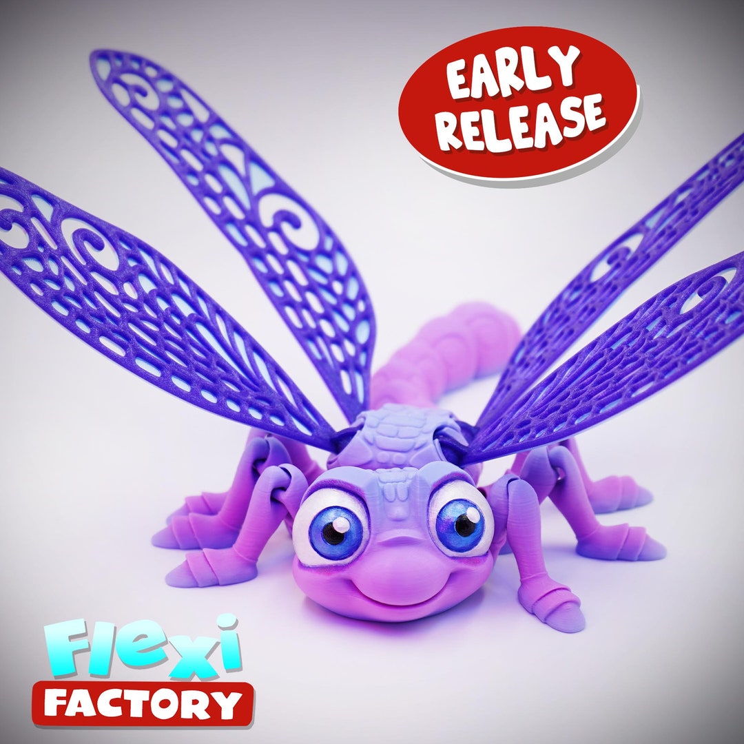 Flexi Factory Dragonfly / 3D Miniature for Collectors, Display Case ...