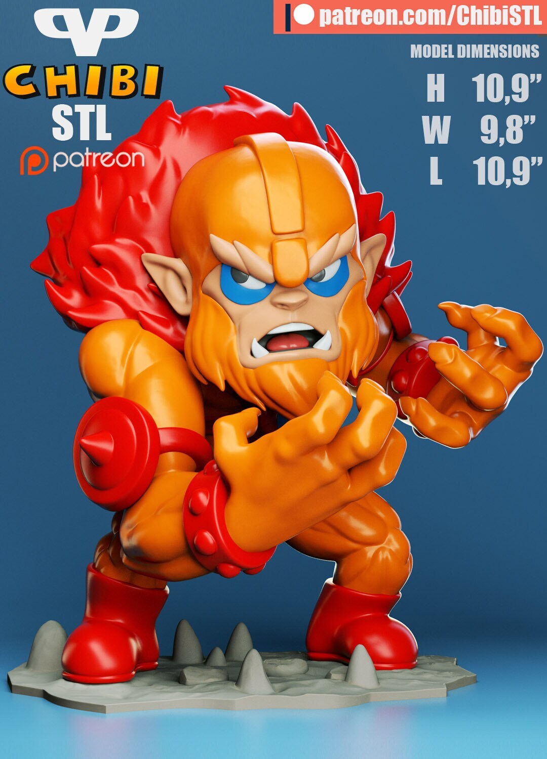 Chibi STL Beastman Chibi / 3D Miniature for Collectors, Display Case ...