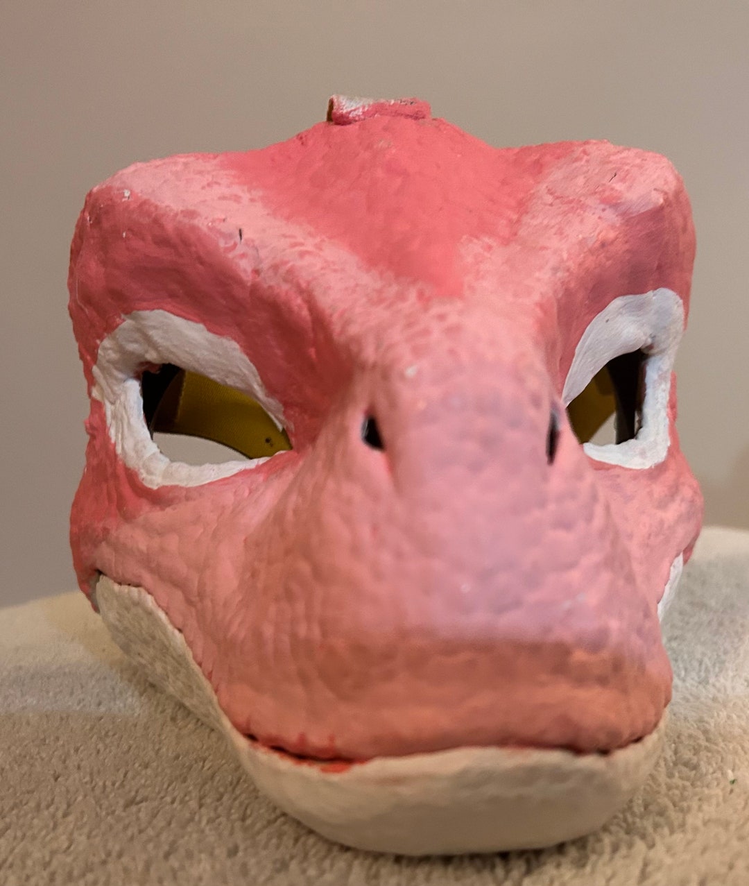 Pink Hand Painted Dino Mask - Etsy