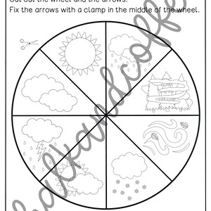 Weather Wheel Printable Todays Weather Preschool Craft - Weather ...