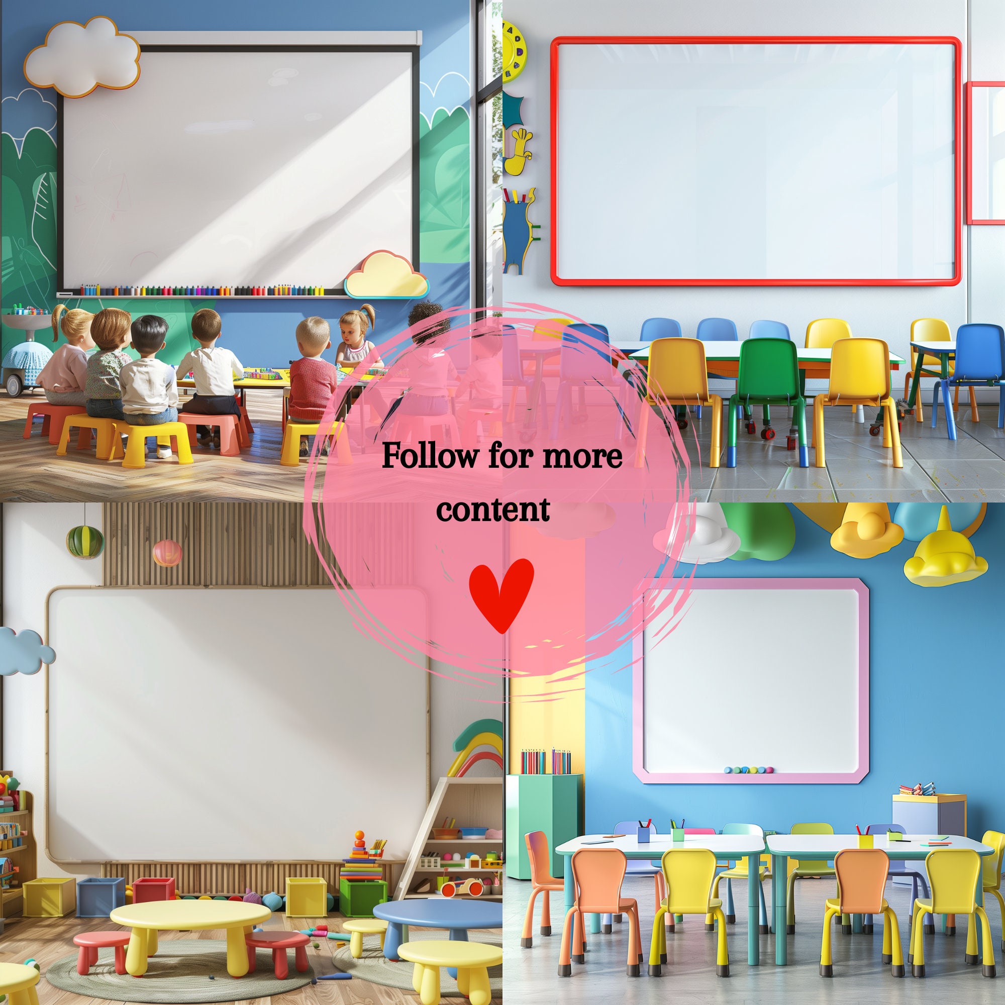 Kids Classroom Mockup, Classroom Poster Mockup, Kids Classroom ...