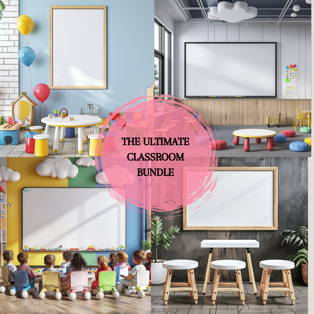 Kids Classroom Mockup, Classroom Poster Mockup, Kids Classroom ...