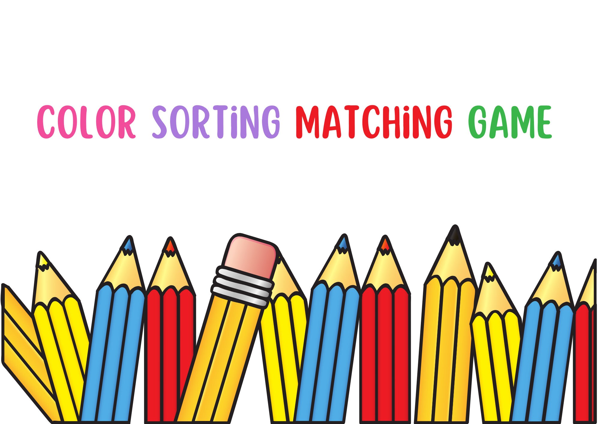 Color Sorting Matching Game for Kids, Printable Pdf - Etsy